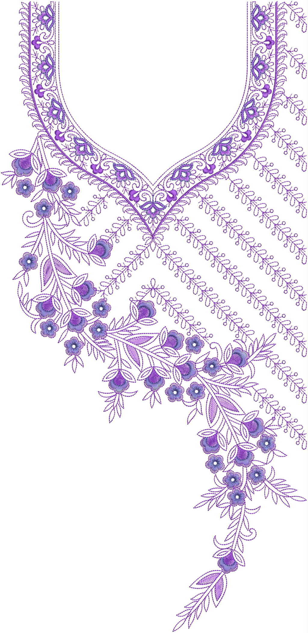 heavy neck /gala embroidery design